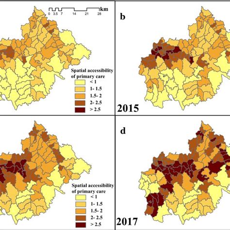 Geographic Distributions Of Spatial Accessibility Of Primary Care At