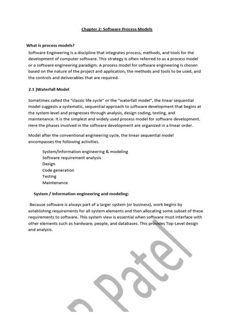 Chapter 2 Of Software Engineering Pdf Software Development Process