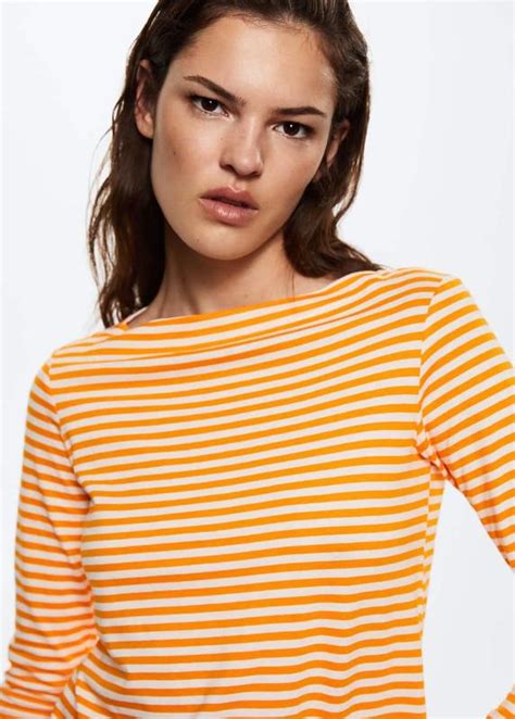 Бавовняний лонгслів з вирізом човником S хл — ціна 400 грн у каталозі Лонгсліви Купити жіночі