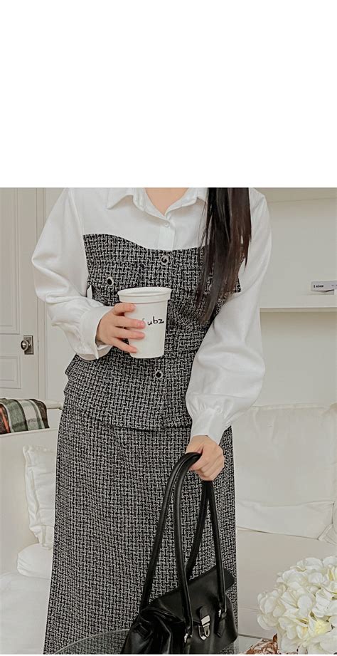 Made 위벳 트위드 블라우스스커트 투피스set 44~110 ♥핫핑♥