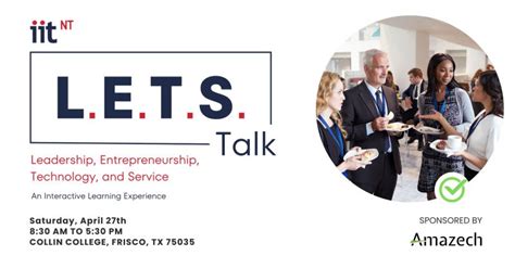 Letstalk2024 Sponsorship Lets2024 Startupnetworking Iitnt Northtexastech Dfwentrepreneurs