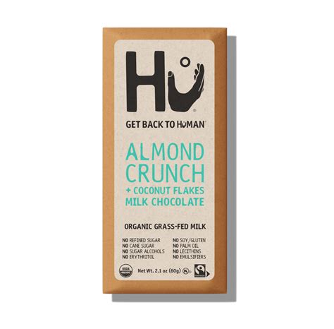 Almond Crunch Coconut Flakes Milk Chocolate Hu Kitchen