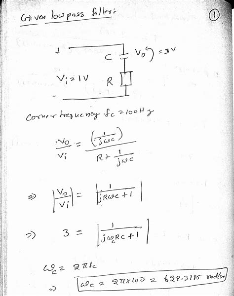 Solved Design A Low Pass Filter With The Following Specifications A Course Hero