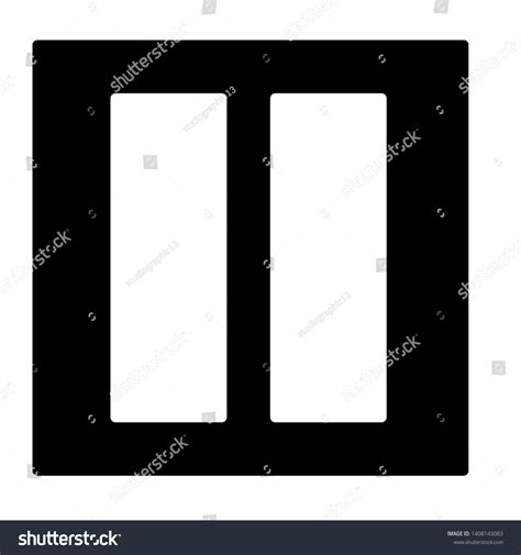 Pause Button Icon Vector Black Color Stock Vector Royalty Free 1408143083 Shutterstock