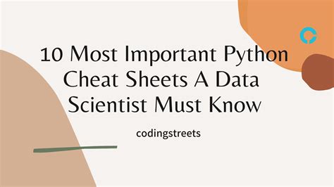 Most Important Python Cheat Sheets A Data Scientist Must Know Codingstreets