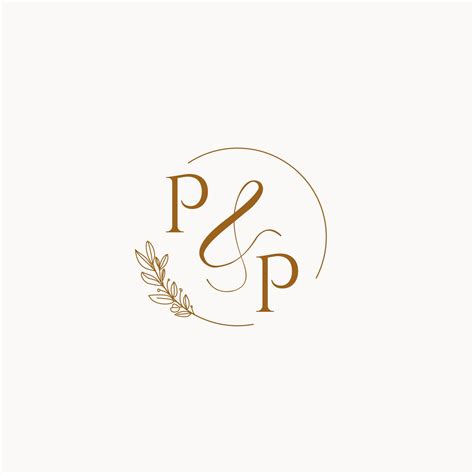 Pp Initial Wedding Monogram Logo 10255379 Vector Art At Vecteezy