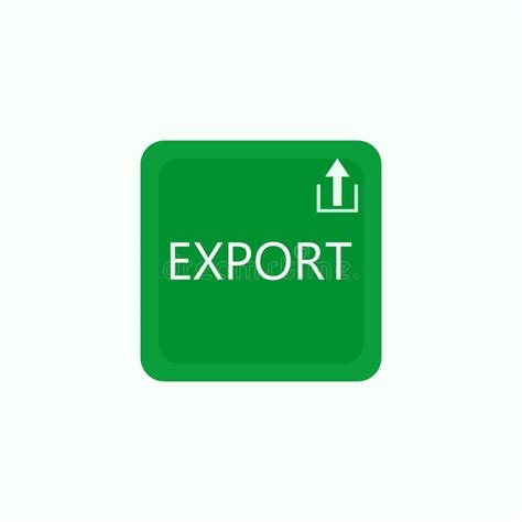Export Button Vector Icon On White Background Flat Vector Export