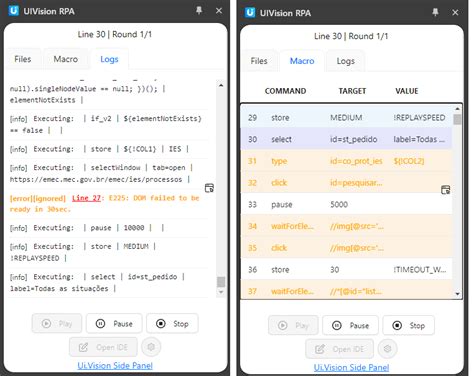 Macro Stopping With Erroignore And If Error Happens In Loop Continue Next Loop Uivision