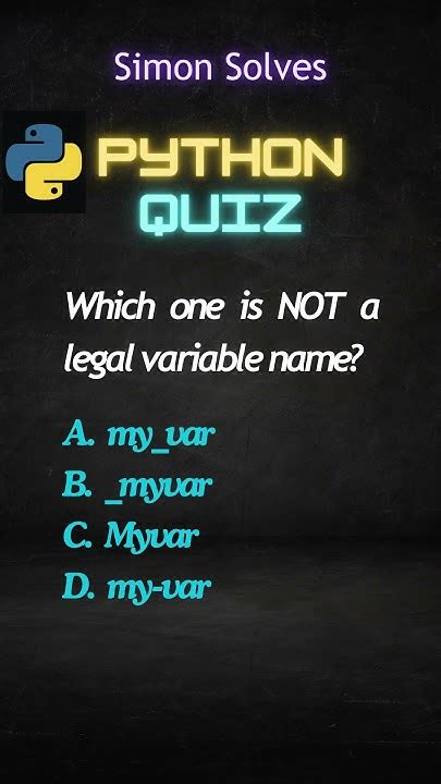 Can You Spot The Illegal Python Variable Name Youtube