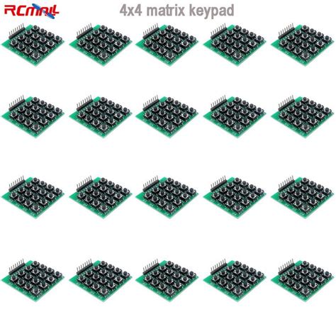 20pcs 16 Keys Button 4x4 Matrix Keypad Keyboard Module 8pin Male For
