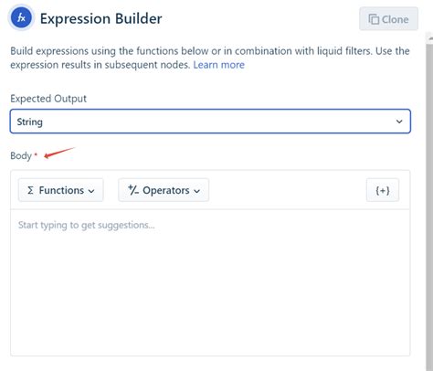 expression builder node freshservice