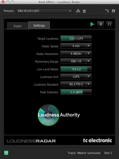 Adobe Premiere Pro And Adobe Audition Get Tc Electronic Loudness Radar Meter