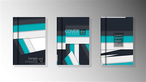 겹치는 사각형으로 책의 표지 벡터를 설정합니다 모든 배경에 적합합니다 Eps 10의 커버 디자인 0명에 대한 스톡 벡터 아트 및 기타 이미지 Istock