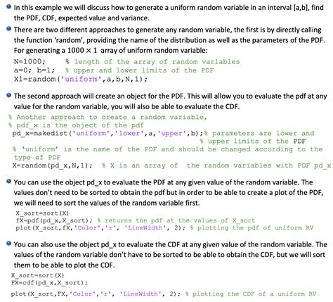 Solved Use The Matlab Functions Mean And Var To Evaluate