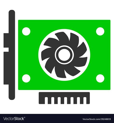 Gpu Card Flat Icon Royalty Free Vector Image Vectorstock