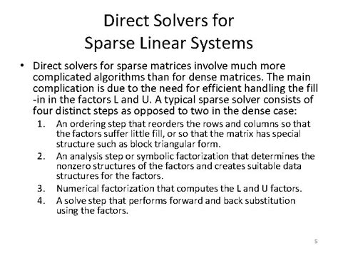 Direct And Iterative Methods For Sparse Linear Systems