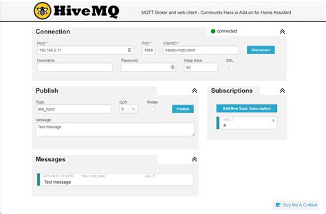 Home Assistant Community Add On Mqtt Server And Web Client Home Assistant Os Home Assistant