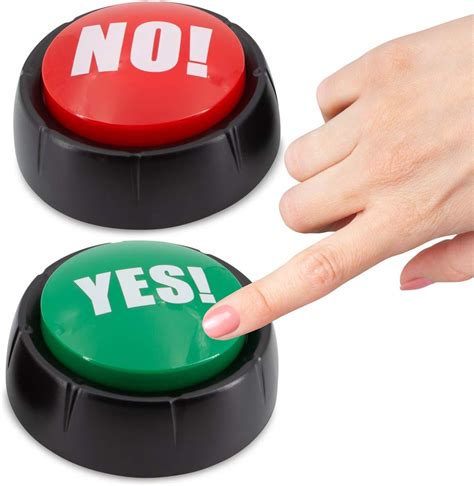 Talking Yes And No Buzzer Buttons Pack Of 2 Toys And Games