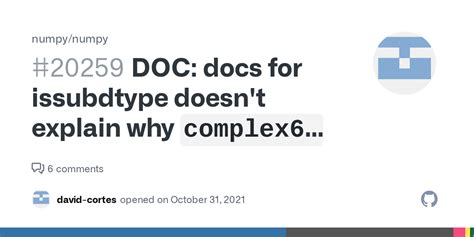 doc docs for issubdtype doesn t explain why `complex64` is not a subdtype of `complex` or