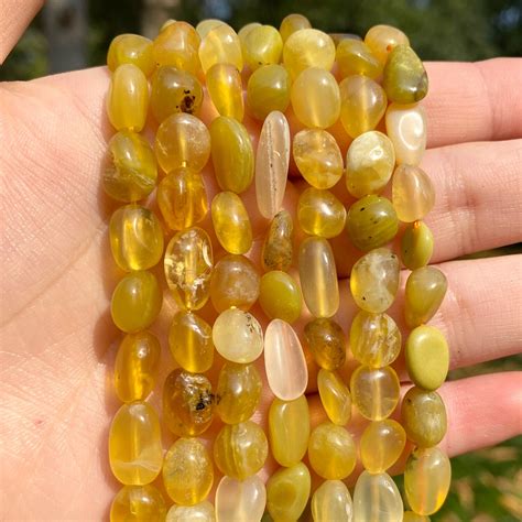 천연 노란색 오팔 돌 구슬 Diy 수제 팔찌 목걸이 액세서리에 대한 8 10mm 불규칙한 느슨한 스페이서 비즈 도매구슬 Aliexpress