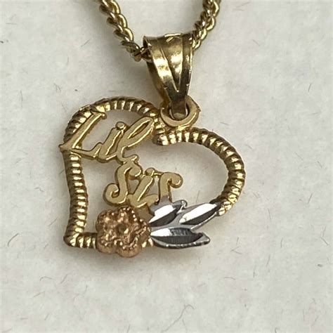Gold Chain With Zed Heart Pendant Lil Sis Australian Designer Nsw Vintage 1990s 1687676s