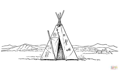 Розмальовка Tepee Розмальовки для дітей друк онлайн