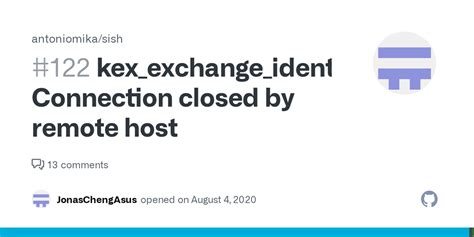 Kex Exchange Identification Connection Closed By Remote Host Issue Antoniomika Sish