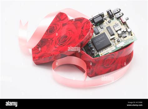 Circuit Board In Gift Box Stock Photo Alamy
