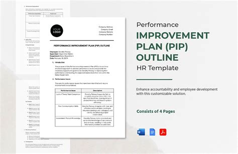 Performance Improvement Plan PIP Tracker HR Template In Excel Google Sheets Download