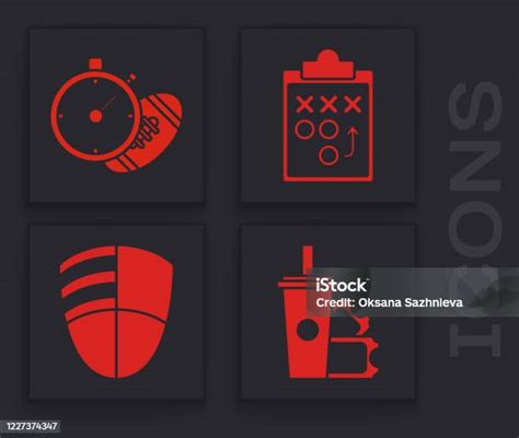 마시는 빨대 미식 축구 공 및 스톱워치 계획 전략 개념 및 축구 클럽 로고 템플릿 아이콘으로 미식 축구 티켓과 종이 유리 소다를 설정합니다 벡터 검은색에 대한 스톡 벡터