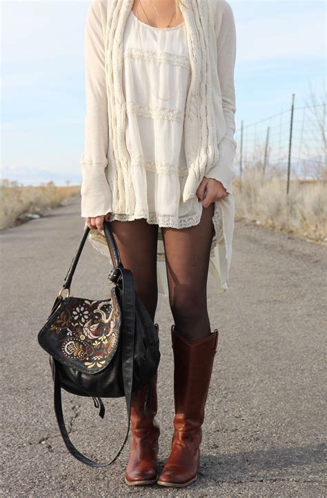 Love This Look Wear Fryes Melissa Button Boots With Tights And A