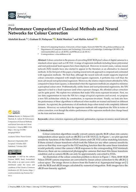 pdf performance comparison of classical methods and neural networks