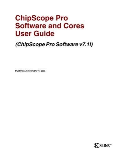 Xilinx Chipscope Software User Guide
