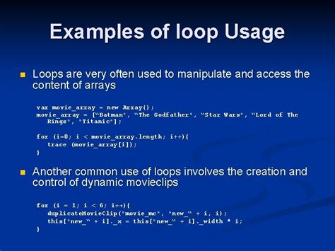 Introduction To Flash Action Script Statements Loops Conditional