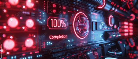 Futuristic Loading Screen 100 Completion Sleek Ui Design