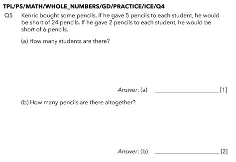P5 Math Problem Solving Technique Gap And Difference Method Primary