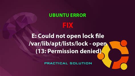 Ubuntu Fix E Unable To Lock Directory Varlibaptlists Youtube