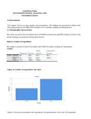CHAPTER 4 And 5 Docx CHAPTER FOUR DATA PRESENTATION ANALYSIS AND INTERPRETATION 4 0
