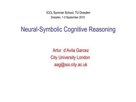 Pdf Neural Symbolic Cognitive Reasoning