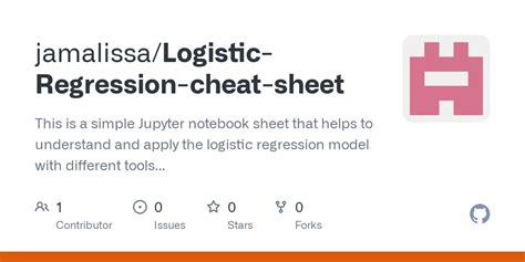 Logistic Regression Cheat Sheetlogisticregressioncheatsheetipynb At