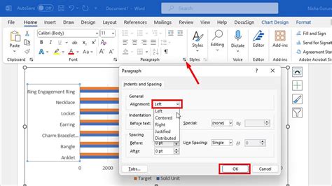 How To Left Align A Chart In Excel