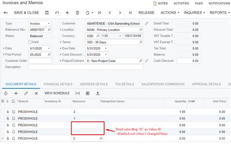 Acumatica Custom Pxselector Control Self Clears When User Adds