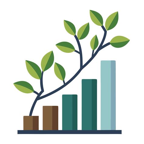 Progress Tree Illustration With Growing Bar Graphs As Its Dynamic Branches 60315598 Vector Art
