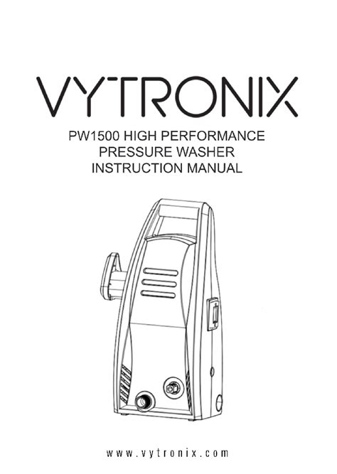 Vytronix Pw1500 Pressure Washer Instruction Manual Pdf View Download