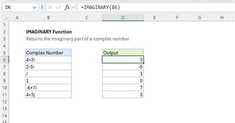 Excel IMAGINARY Function Exceljet Excel IMAGINARY Function Exceljet