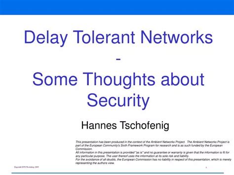 Ppt Delay Tolerant Networks Some Thoughts About Security Powerpoint Presentation Id1018403