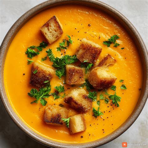 Hearty Vegetable Soup With Crispy Croutons Dinner Recipes Nutriview