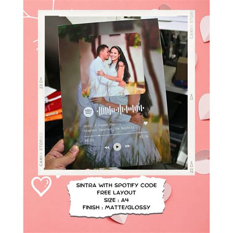 Custom Sintra Wall Art With Working Spotify Codes Shopee Philippines