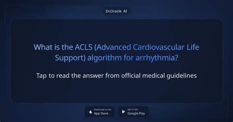 What Is The Acls Advanced Cardiovascular Life Support Algorithm For Arrhythmia