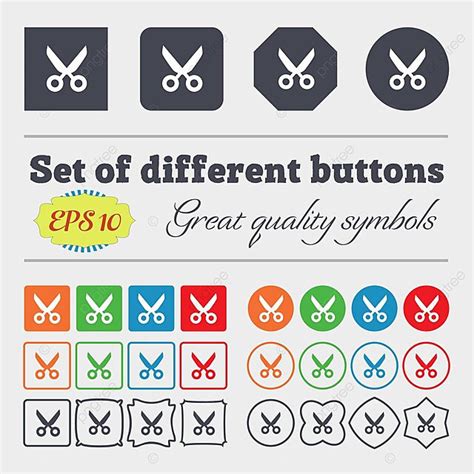 Vector Illustration Featuring A Diverse And Colorful Collection Of Highquality Buttons